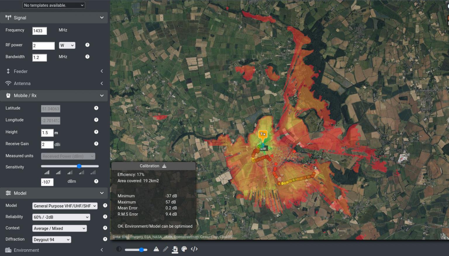 Antenna drive testing - CloudRF